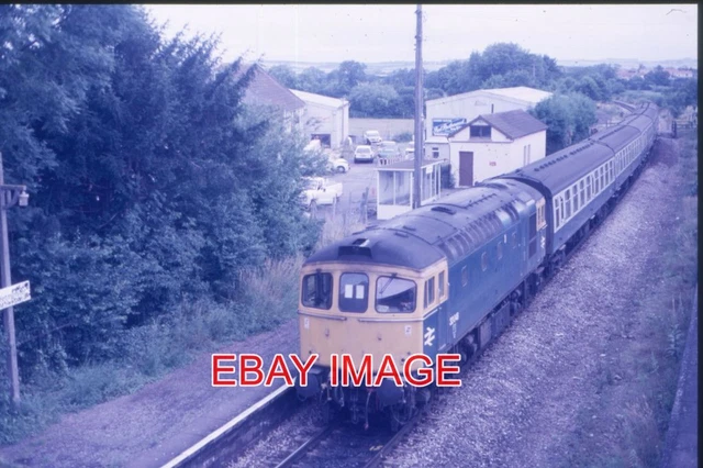 ORIGINAL 35MM SLIDE CLASS 33 LOCO NO 33048 AT YETMINSTER STATION 7/86 £ ...