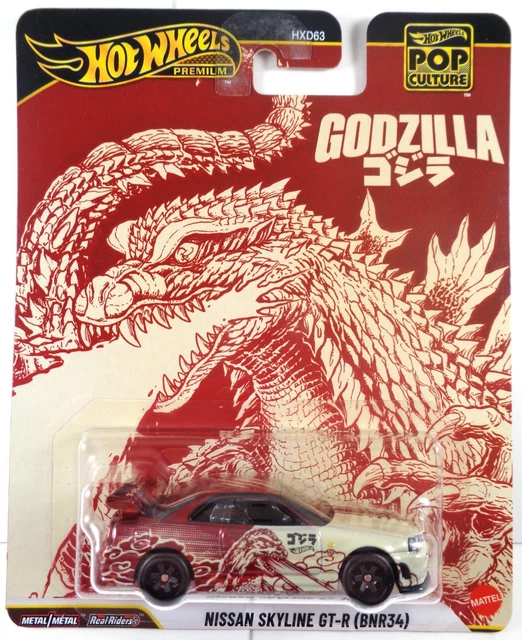 HOT WHEELS PREMIUM Pop Culture 2025 Godzilla Nissan Skyline Gt-R (Bnr34 ...