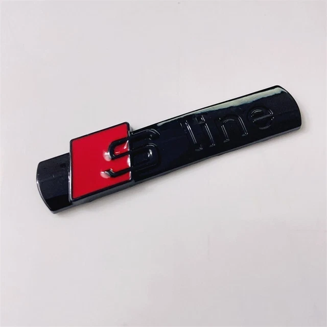 2X AUDI S-LINE Emblem Schwarz Glanz Logo Kotflügel Seite S Line ...