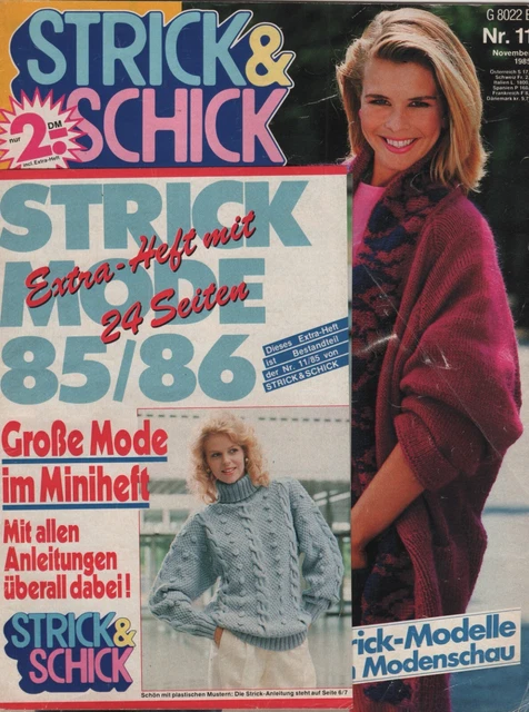 2 - STRICK & Schick Nr. 11, 1985-11, mit Extra Heft EUR 4,99 - PicClick DE