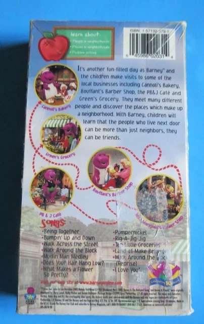 WALK AROUND THE Block With Barney~Vhs, 1999~Classic Collection~Ages 1-8 ...