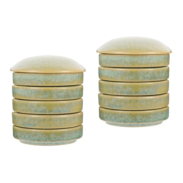 2 SET CIOTOLE Immersione Ceramica Tavolozza Acquerelli Rotondi Piastra ...