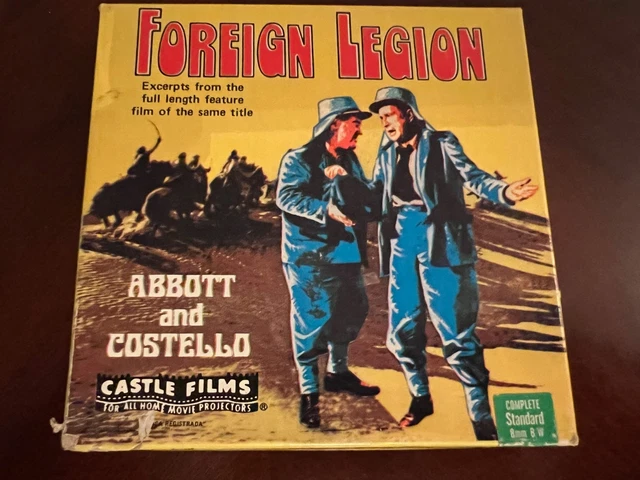 ABBOTT & COSTELLO – Foreign Legion (Castle Films) 8mm Silent 5” Reel w ...
