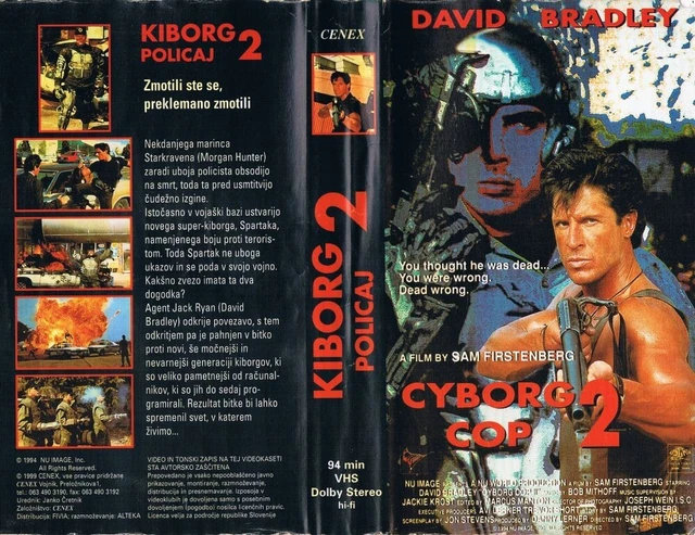 CYBORG COP 2 (1994) David Bradley - Sam Firstenberg - Slovenian Vhs $65 ...