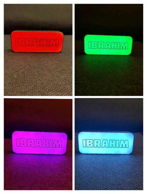 CUSTOM NAME LIGHT Box LED Sign with Remote Control USB night light ...
