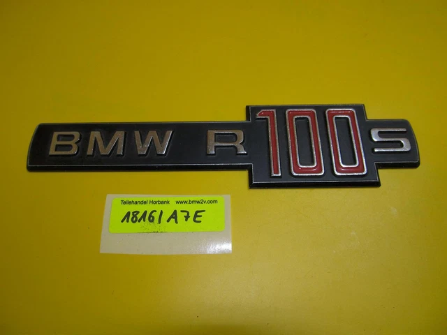 BMW R100 S Emblem Platte Typenschild rot -NEU- 1262735 type plate EUR ...