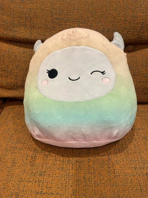 SQUISHMALLOWS YARA THE Yeti 12" Soft Toy Plush Rainbow Sparkle Horns no ...