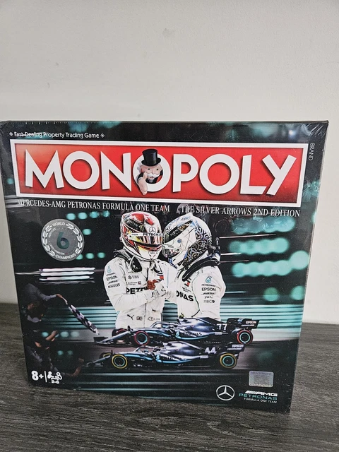 MERCEDES AMG F1 Monopoly Silver Arrows Lewis Hamilton £59.99 - PicClick UK