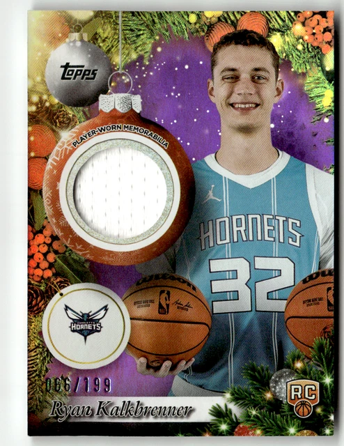TOPPS NBA FLAGSHIP Holiday 2025 Pr-Rk Ryan Kalkbrenner Rookie Worn ...