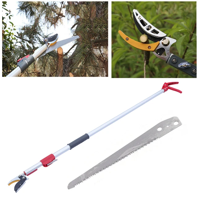 TREE PRUNER TELESCOPIC Pole Saw 1.2-2.2M Long Reach Extendable Pruning ...