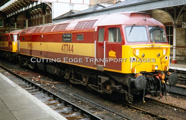 ORIGINAL RAILWAY SLIDE: Class 47 Diesel 47744 at Norwich 1998 D-1765 £3 ...