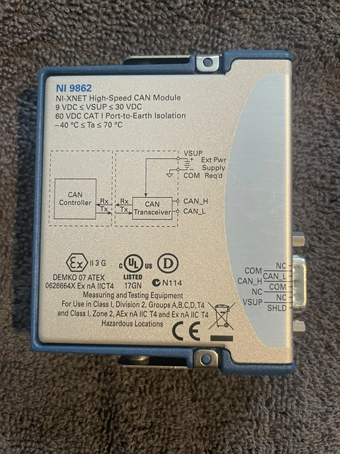 NATIONAL INSTRUMENTS NI 9862 NI-XNET High-Speed/FD CAN Module $695.00 ...
