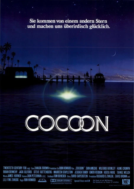 COCOON ORIGINAL A1 Kinoplakat Steve Guttenberg / Don Ameche / Jessica ...