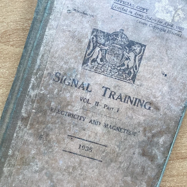 ORIGINAL WW2 BRITISH Army Manual: Signal Training, Electricity ...