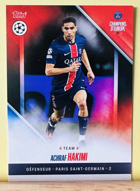 TOPPS PSG CHAMPIONS D'Europe 2025 Achraf Hakimi Team Card Mint £3.24 ...