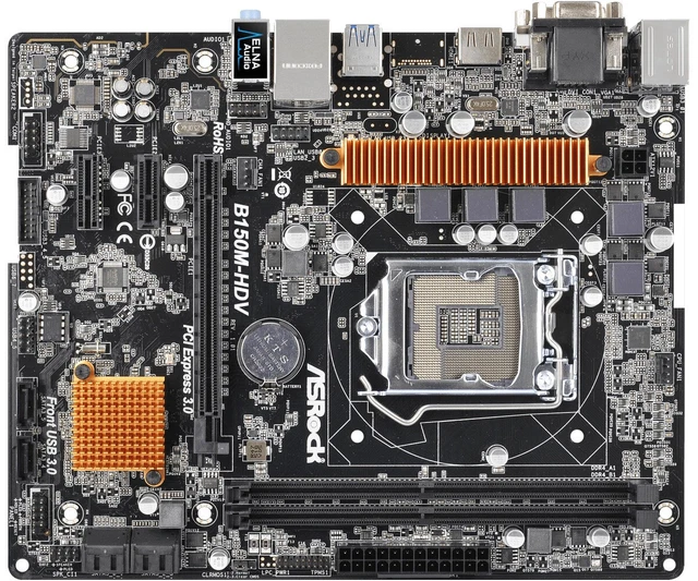 ASROCK B150M-HDV MOTHERBOARD Intel B150 LGA 1151 Micro ATX DDR4 Core D-Sub DVI-D £95.83 ...