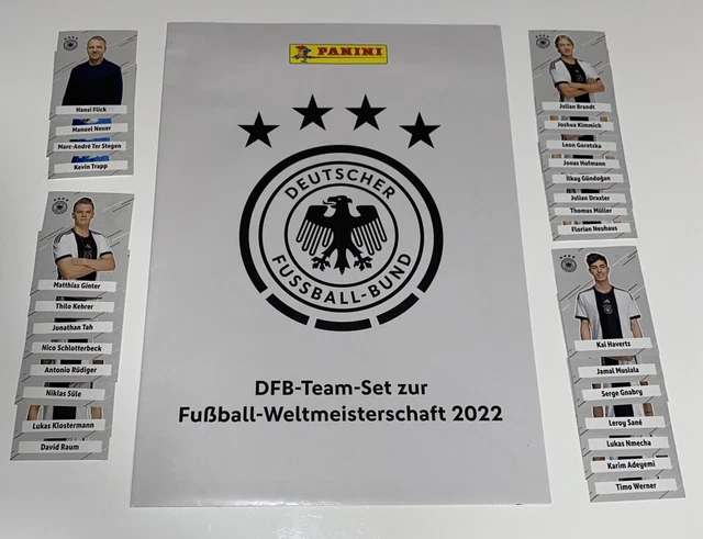 PANINI DFB TEAM Set FIFA WM 2022 QATAR Komplett 1-27 Sticker Poster ...