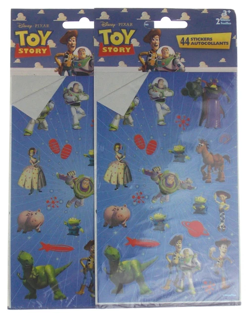 DISNEY PIXAR TOY Story Sticker Sets Lot of 2 Buzz Lightyear Woody 88 ...