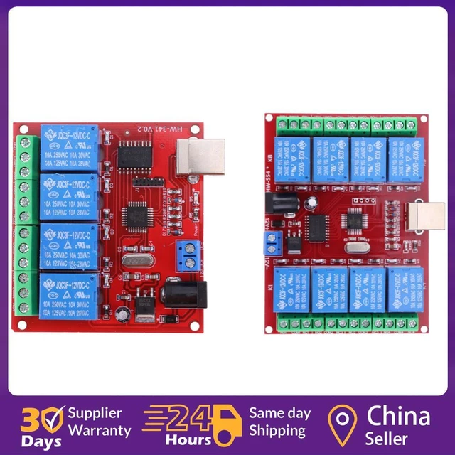 4/8 CHANNEL COMPUTER USB Control Switch-Free Relay Module Useful for ...
