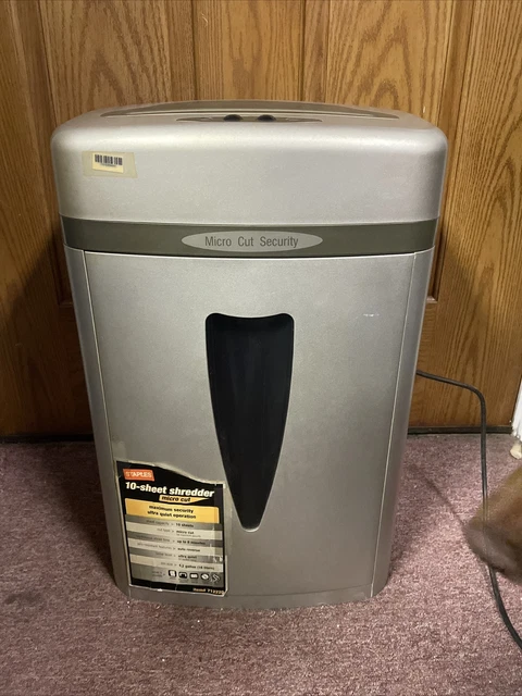 STAPLES 10-SHEET MICRO Cut Security Paper Shredder SPL-1070M 120 VAC ...