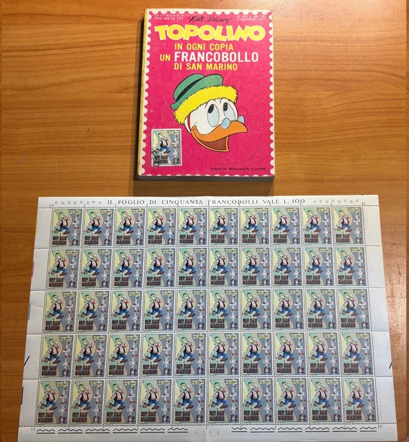 TOPOLINO LIBRETTO n. 805 con gadget Francobollo DISNEY San Marino ...