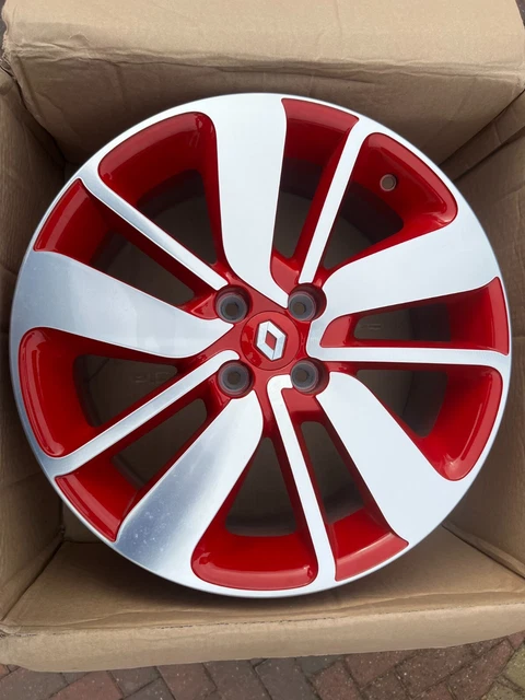 RENAULT CLIO MK4 DRENALIC 17" ALLOY WHEEL RIM RED INSERTS 403006450R ...