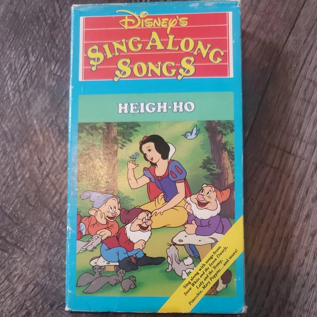 CLASSIC DISNEYS SING Along Songs Heigh Ho VHS 1987 Animation Tested classic-disneys-sing-along-songs-heigh-ho-vhs-1987-animation-tested