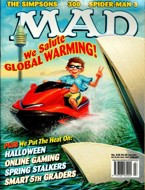 MAD (AUSTRALIA) MAGAZINE - #436, 2007 - The Simpsons, 300, Spider-Man 3 ...