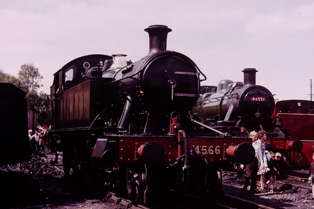 BRITISH RAIL STEAM Loco 4566 & 46521 Railway Slide Ref 616 £4.99 ...