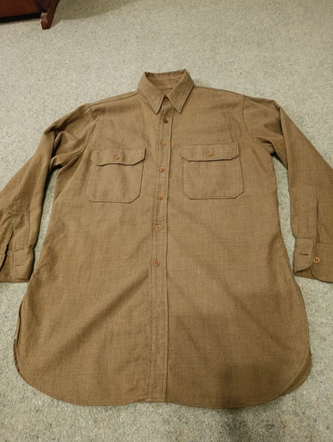 US ARMY ORIGINAL WW2 Enlisted Man's Shirt 1937 Pattern Med Airborne USA ...