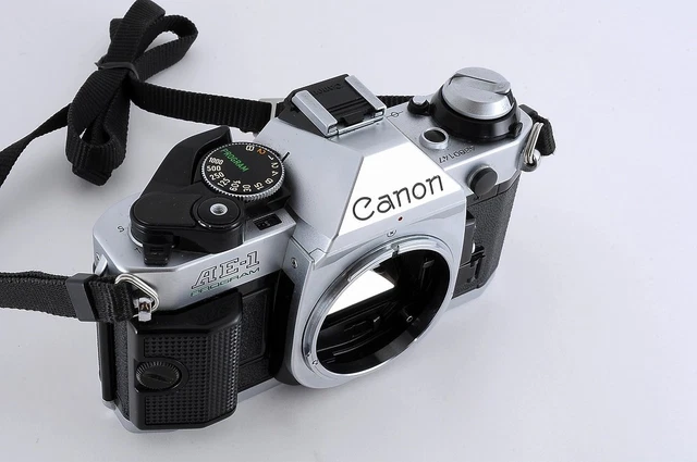 ALL WORKS [NEAR MINT] Canon AE-1 Program Silver SLR 35mm Film Camera ...