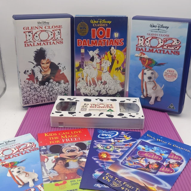 101 DALMATIONS VHS 102 Dalmations Liveaction Animation Walt Disney ...