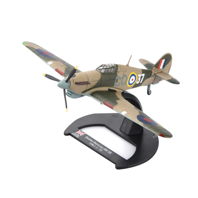1/72 WWII 1941 Hawker Hurricane Mk IIB Fighter Jet Alloy Aircraft Model ...