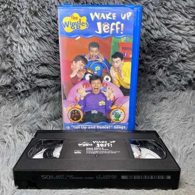 THE WIGGLES WAKE Up Jeff VHS Tape 2001 Blue Clam Shell 15 Songs Kids ...