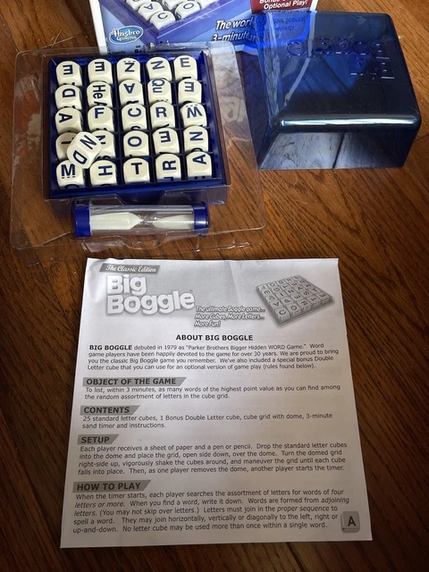 HASBRO BIG BOGGLE CLASSIC EDITION 100% COMPLETE 2017 Family Game Night ...