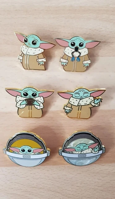 STAR WARS THE Mandalorian Grogu Enamel Badges Complete Set of 6 EUR 35 ...