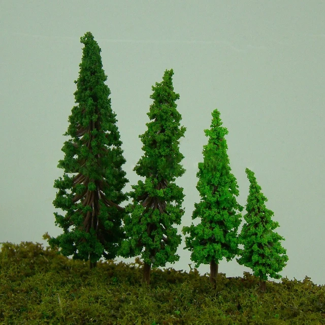 MINIATURE TREE TREES Wargame 40x Model Diorama For Train Tree Railroad ...