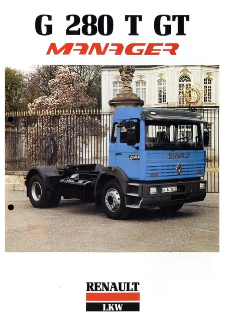 RENAULT G 280 T GT Manager Prospekt 1992 5/92 D truck brochure ...