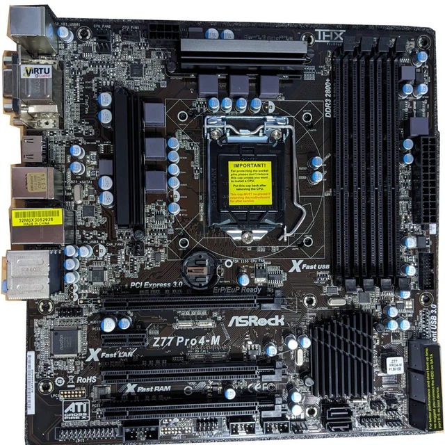 ASROCK Z77 PRO4-M LGA1155 BIOS Motherboard Updated Used Tested £352.42 ...