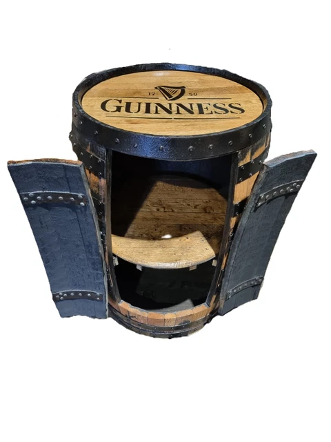 GUINNESS BRANDED BARREL Reclaimed Cask - Drinks Cabinet - Oak Barrel ...