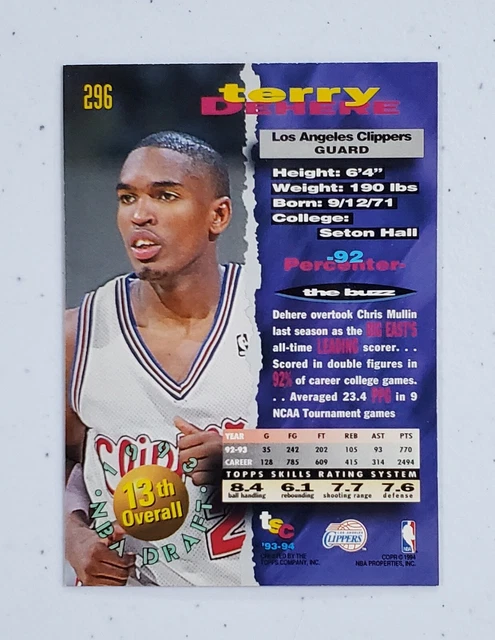 1993-94 STADIUM CLUB Basketball NBA Finales Vainqueur Prix #296 Terry ...