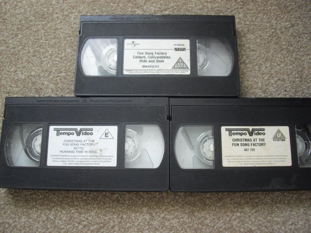 3 FUN SONG Factory VHS video tapes (Sadly no cases) £2.00 - PicClick UK