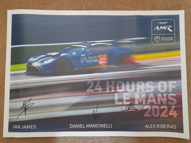 AFFICHE/POSTER DEDICACEE 24 Heures Du Mans 2024 Aston Martin #27 Le Mans 24H EUR 10,00 - PicClick FR