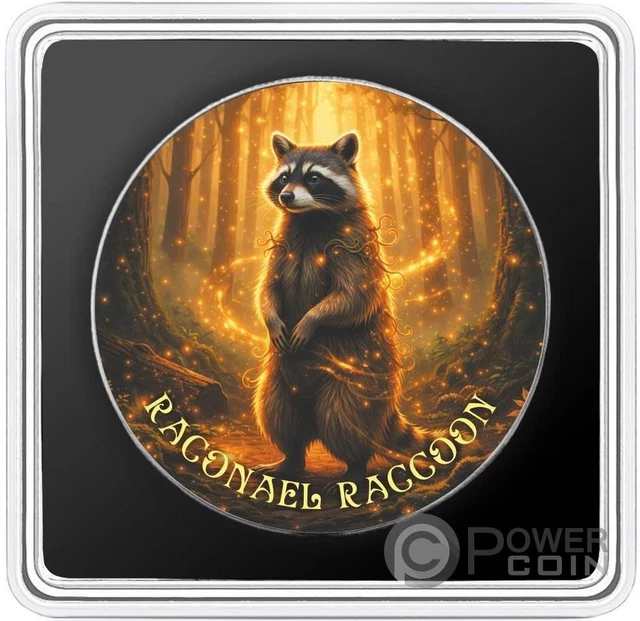 RACONAEL RACCOON FOREST Totems III 1 Oz Silber Münze 1 $ USA 2026 EUR ...