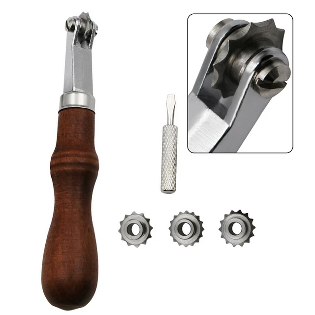 VERSATILE LEATHER CRAFT Tool Kit with Adjustable Stitch Line Marking ...