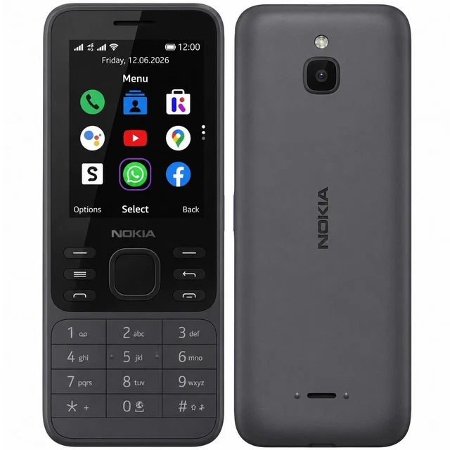 TÉLÉPHONE PORTABLE ORIGINAL Nokia 6300 2G débloqué double SIM noir neuf ...