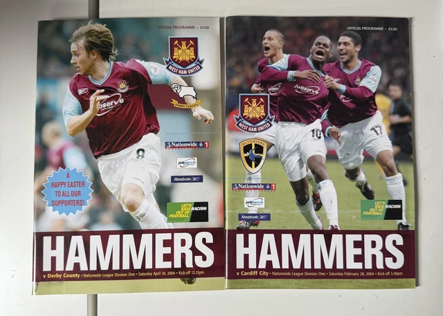 WEST HAM UNITED X51 Football Programmes From 1994 To 2011 (2nd List ) £ ...