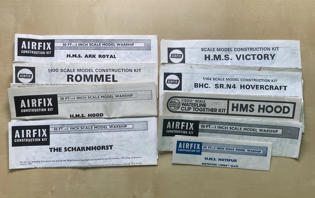 AIRFIX INSTRUCTION SHEETS -ship models - select from list £3.50 ...