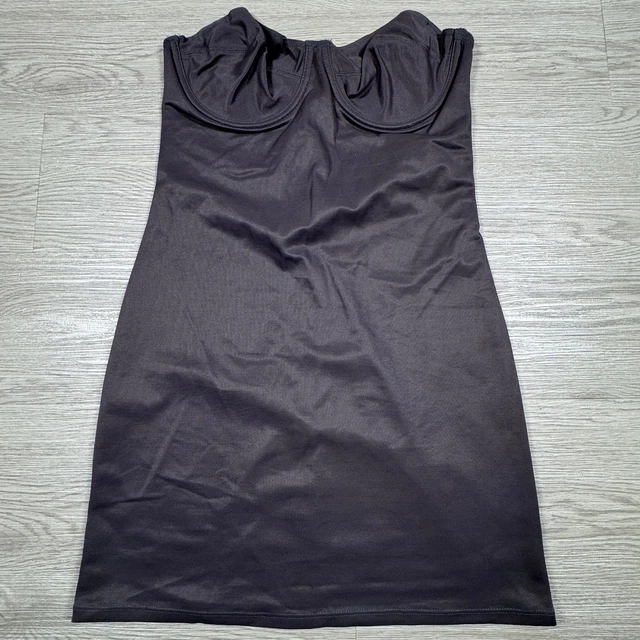 BODYSLIMMERS NANCY GANZ Women Shapewear Slip 08322 Black 36B Underwire ...