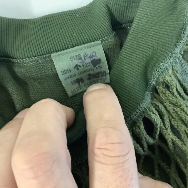 GREEN &STRING VEST& - British Army Issue Size 3 , Medium NEW £29.99 ...